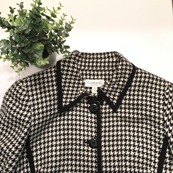 Conrad C | Jackets & Coats | Conrad C Black And White Houndstooth ...